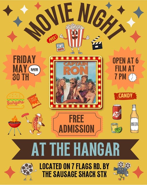 Captain Ron - Movie Night at the Hanger - My Virgin Islands