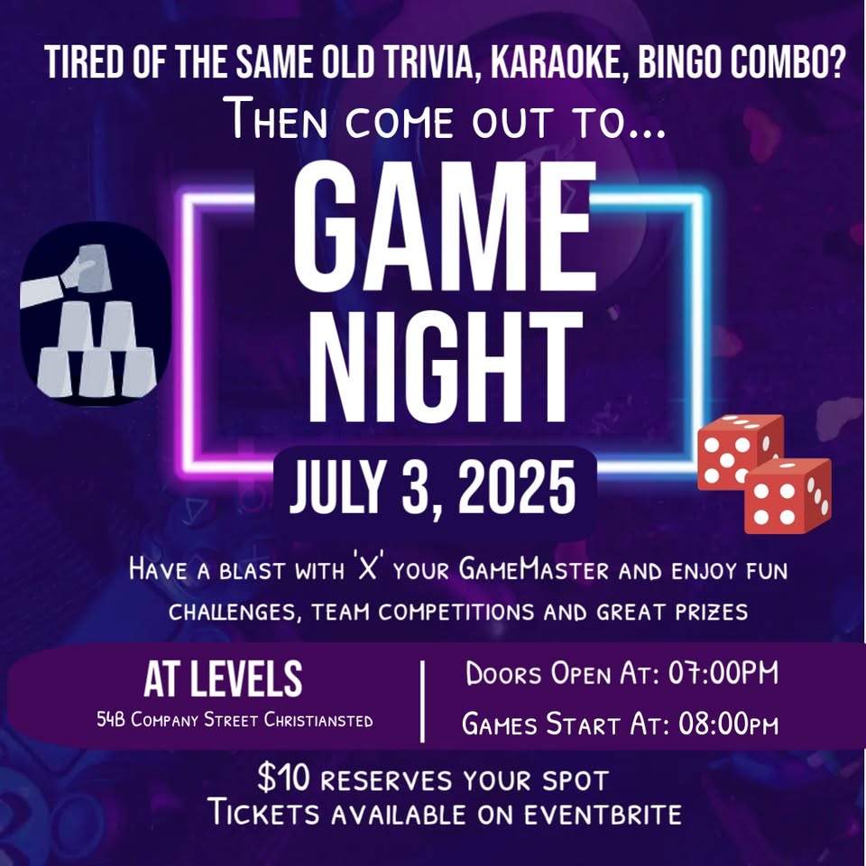 Game Night @ Levels - My Virgin Islands