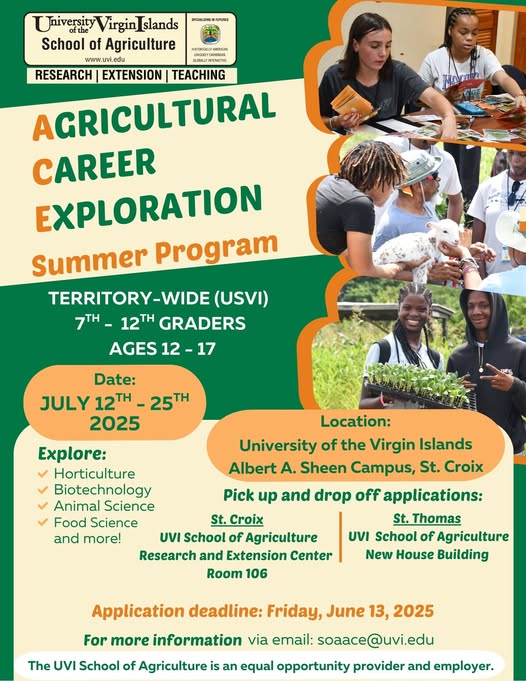 Agricultural Career Exploration Summer Program - My Virgin Islands