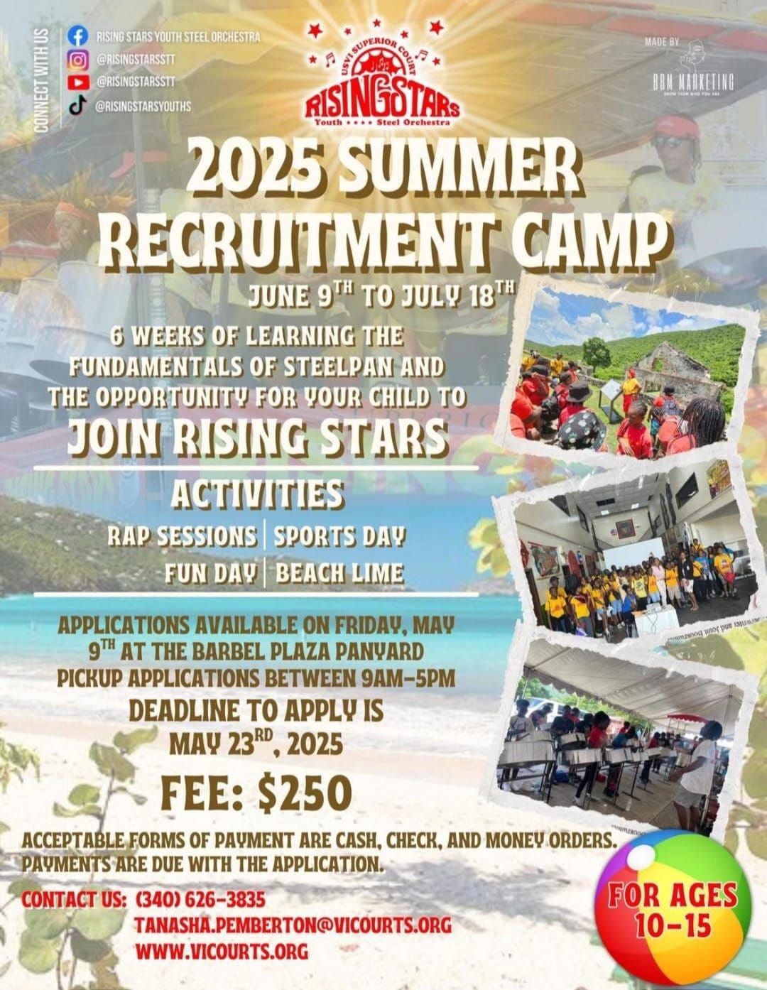 Rising Stars 2025 Summer Recruitment Camp - My Virgin Islands