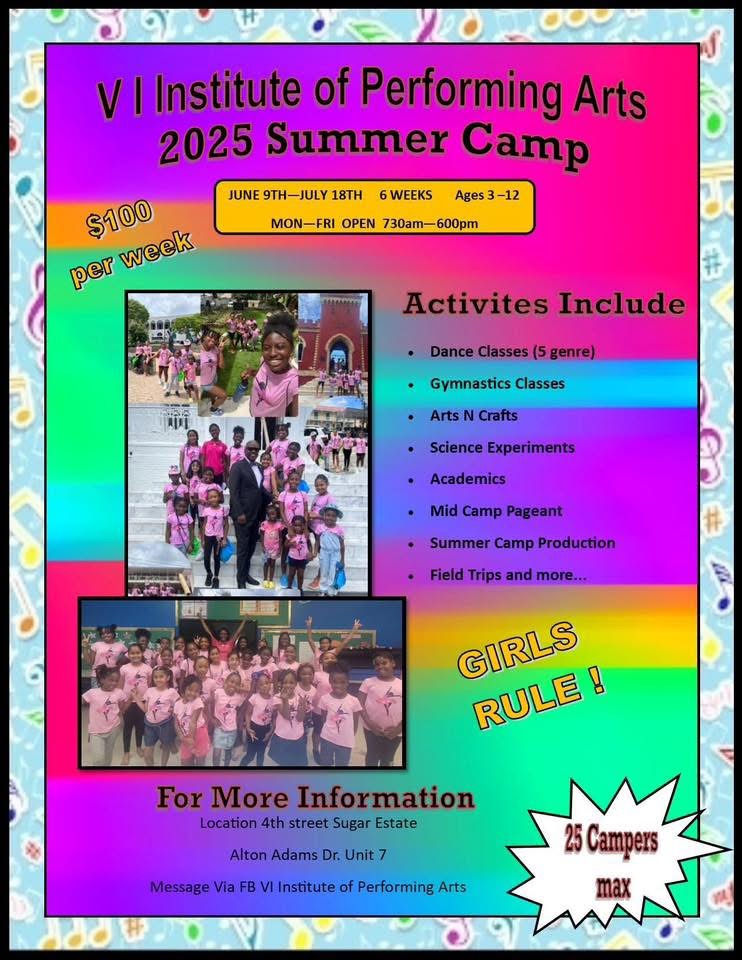 VI Institute of Performing Arts 2025 Summer Camp - My Virgin Islands