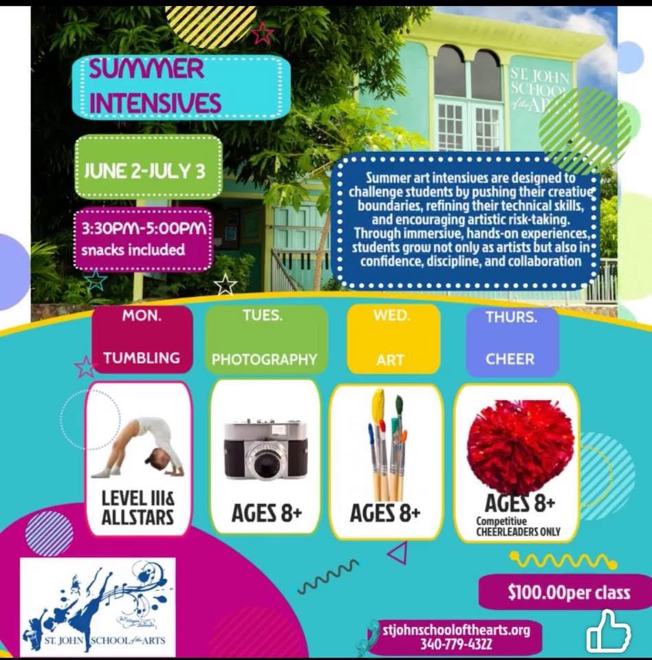 St. John School of the Arts Summer Intensives 2025 - My Virgin Islands