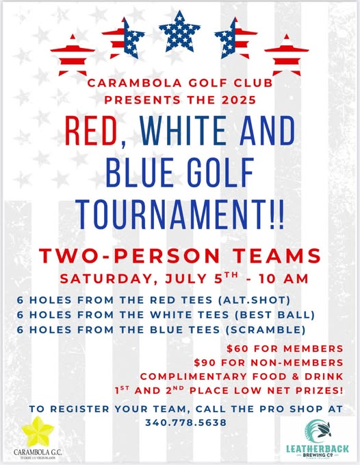 Red, White and Blue Golf Tournament - My Virgin Islands