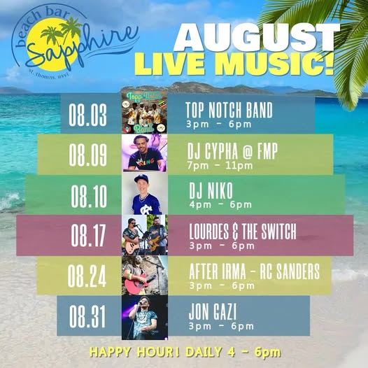 DJ Niko @Sapphire Beach Bar - My Virgin Islands
