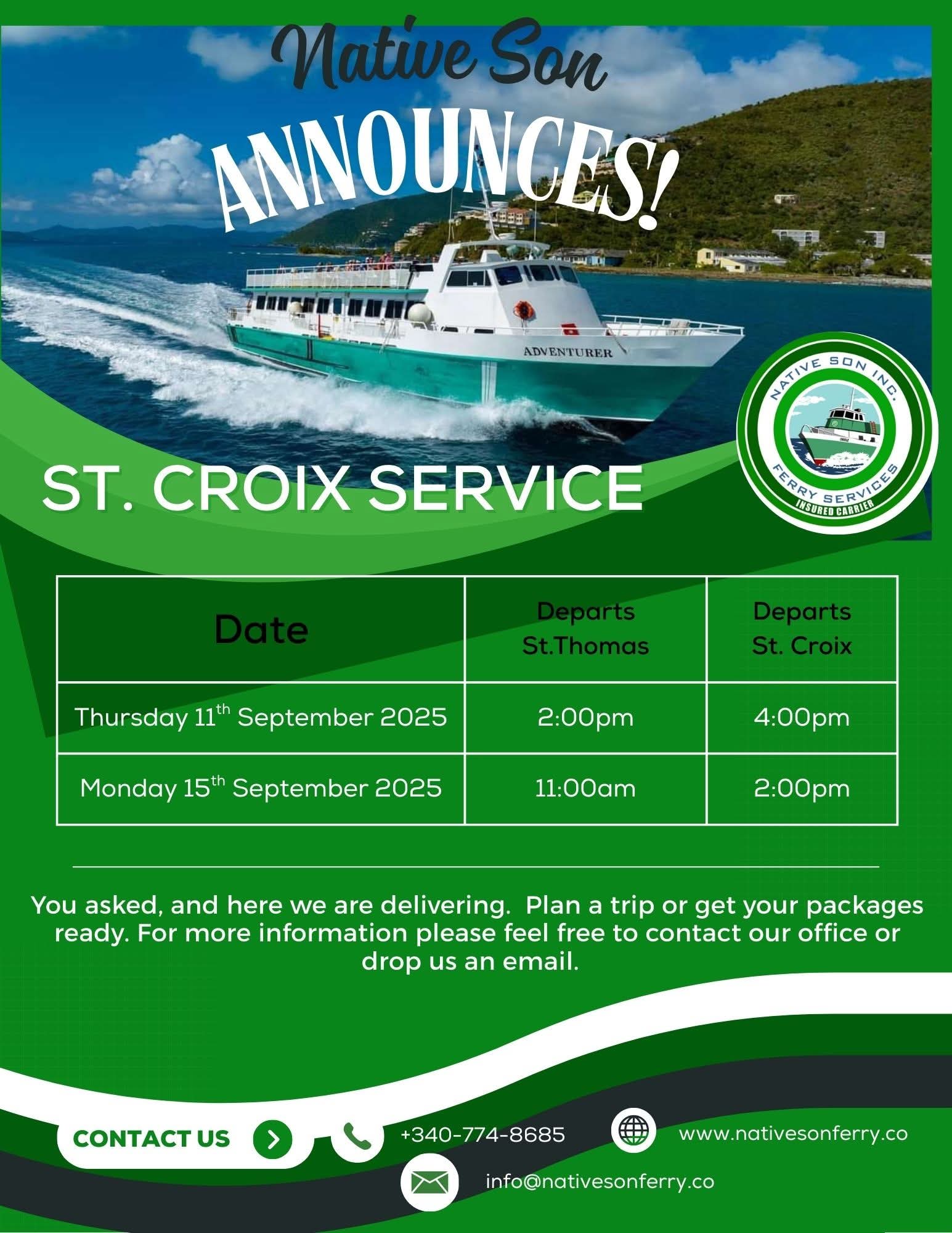 Native Son St. Croix Service - My Virgin Islands