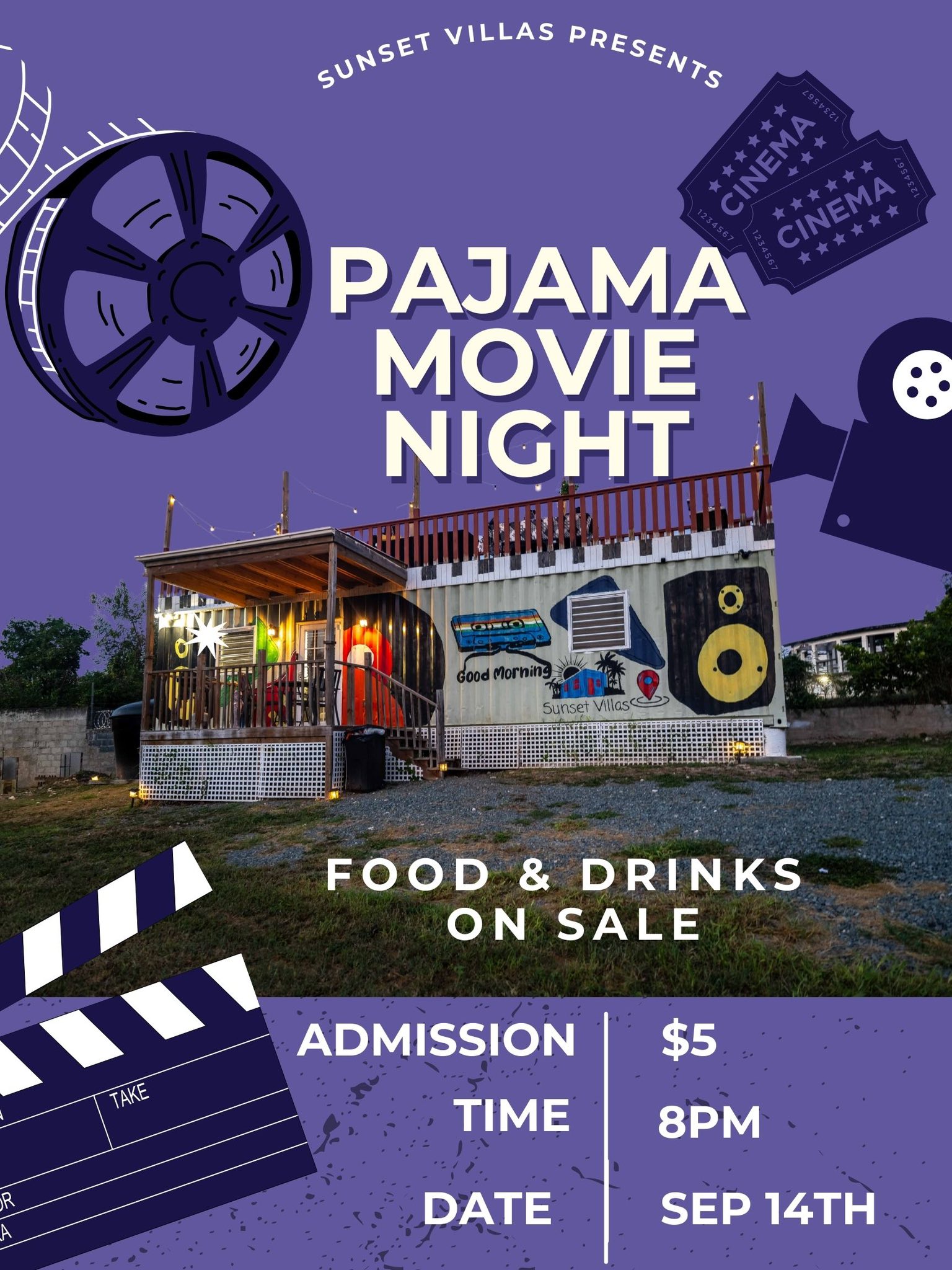 Pajama Movie Night @ Sunset Villas - My Virgin Islands