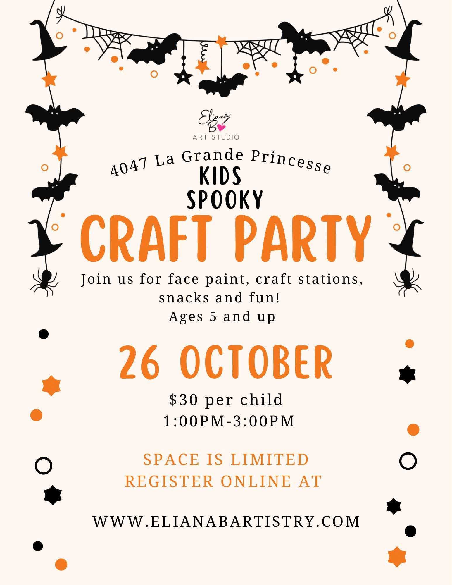 Kids Spooky Craft Party - My Virgin Islands